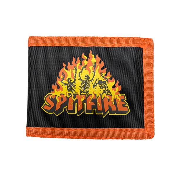 SPIT FIRE　スピットファイア ウィール　スピットファイヤーウォレット　財布　二つ折り財布　札入れ　カード入れ　小銭入れ　ブラックｘオレンジ火の玉小僧のマークで有名な世界NO１のシェアを誇るウィールブランドです。最良質のウレタンから造...