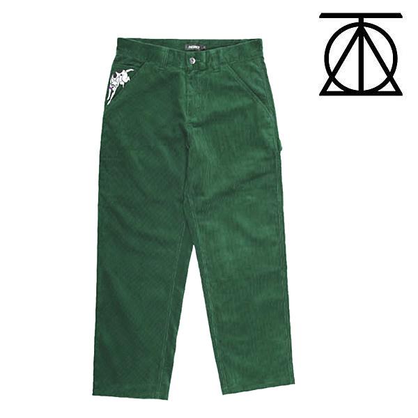 THEORIES OF ATLANTIS　セオリーズ オブ アトランティスPIANO TRAP Corduroy Carpenter Pant Alpine　ロングパンツ　コーデュロパンツ　メンズ　グリーン　ピアノトラップ　ゆったり太めのス...