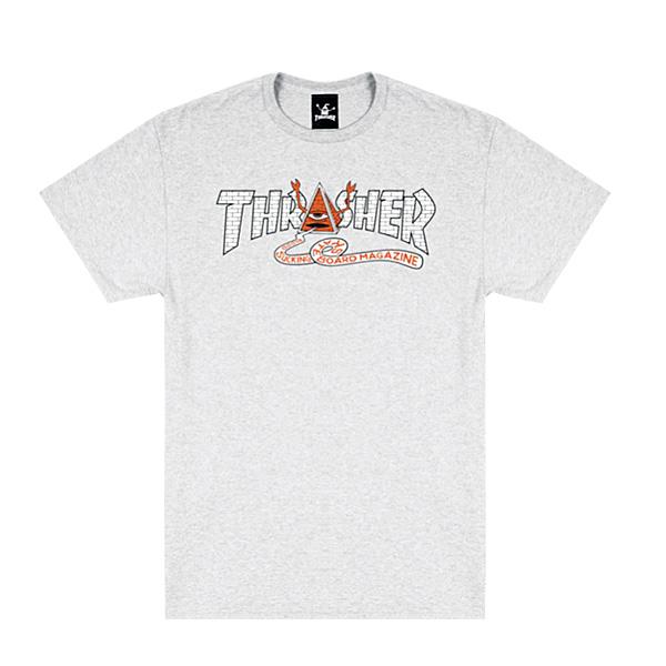 THRASHER　スラッシャー半袖Tシャツ　メンズ　TEE　グレーTシャツ　ロゴTシャツStandard fit T-shirt woven from cotton. Featuring a signature Thrasher x Toy...