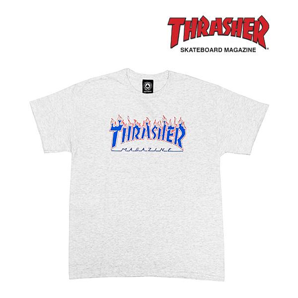 THRASHER　スラッシャー半袖Tシャツ　メンズ　TEE　アッシュ グレーTシャツ　ロゴTシャツサイズ：着丈/身幅（cm）L：74.0/55.0XL：78.0/60.0素材：【99％コットン 1％ポリエステル】オススメシーズン：【春 夏 ...
