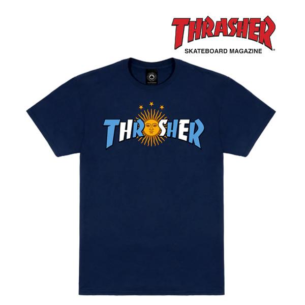 THRASHER　スラッシャー半袖Tシャツ　メンズ　TEE　ネイビーTシャツ　ロゴTシャツ※返品交換はご遠慮くださいませ。サイズ：着丈/身幅（cm）L：74.0/55.0XL：75.0/60.0素材：【100％コットン】オススメシーズン：【...
