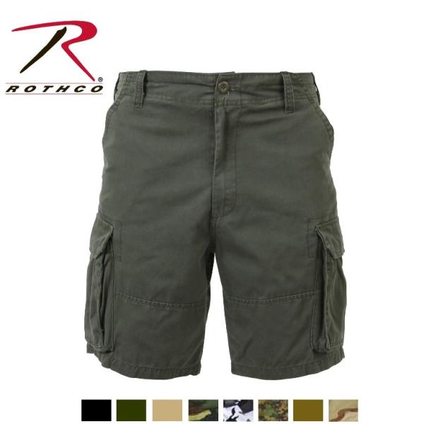 【翌日配達】【在庫豊富】【サイズXS〜3XL】■ROTHCO（ロスコ） VINTAGE PARATROOPER CARGO SHORTS。■ロスコ社のカーゴショーツです。ツイル素材、やや太目リラックスフィットのストレート。ビンテージ加工で柔...