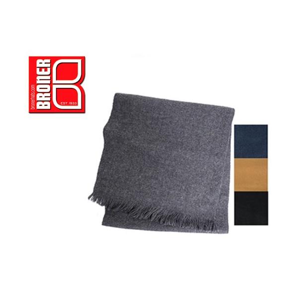 ■米国ミシガン州にある老舗の帽子メーカーBRONER(ブローナー)のマフラー。お手頃価格ですが、ブローナーの織ネームもしっかり縫付けられている価値のあるアイテムです。サイズ:たて約138cmｘよこ約30cm素材: アクリル100%