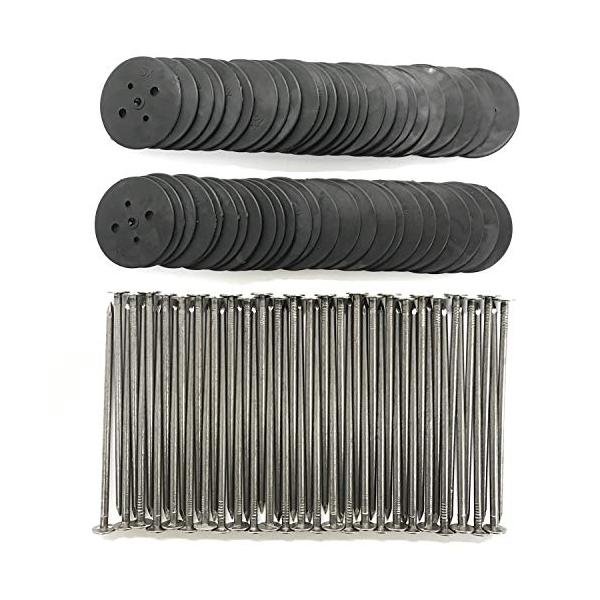 -/15cm 50セット/35722・Size:15cm 50セット・防草シートなどの設置に便利 防草シート・人工芝などのシートを地面におさえる専用釘。・防草シート・人工芝などのシートを地面におさえる専用釘。・固い地面にも、しっかり打ち込め...