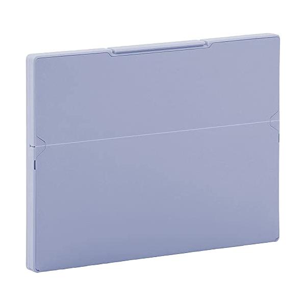 スリムケースファイルブルーグレー/-/EY237-BG・Color:ブルーグレーStyle:スリムケースファイル・パッケージ個数:1・片面がハーフオープンにもできる 2WAY 仕様・書類が取り出しやすいニュアンスカラーのケースファイル・軽量...