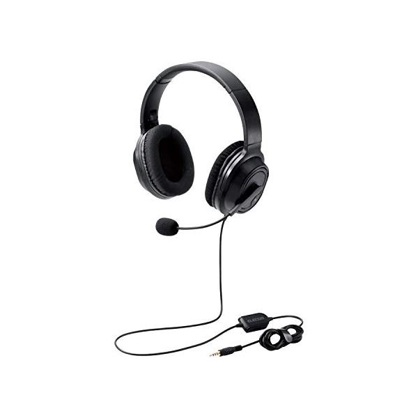 4極ミニプラグブラック/4極ミニプラグ/HS-HP30TBK・Color:ブラックStyle:4極ミニプラグPatternName:1)ヘッドセット単品・パッケージ個数:1・オンラインゲーム、ビデオ会議、音声チャットに。新開発の40mmドラ...