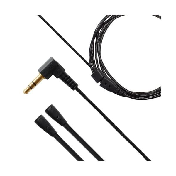 ブラック/-/TR-IE3・パッケージ個数:1・SENNHEISER IE8/IE80 対応リケーブル・ケーブル:銅・ケーブル長:120cm / イヤーフック対応:ワイヤー入り・プラグ:3.5mm L型プラグ 金メッキ / イヤフォン側プラ...