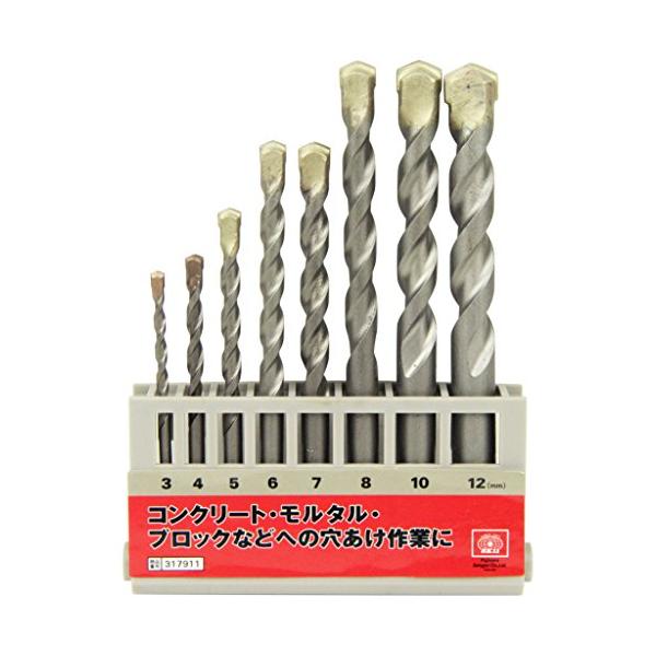 8本組3~12mmシルバー/-/DSC-2 8PCS・Style:8本組3~12mm・パッケージ個数:1・サイズ:3・4・5・6・7・8・10・12mm・入り数:8本組・適用機種:回転ドリル・振動ドリル(コンクリートには振動ドリルをご使用下...