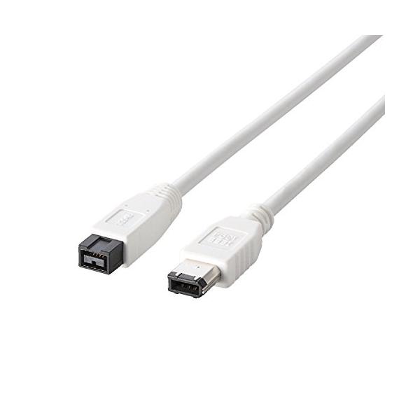 9pin-6pinホワイト/-/IE-961WH・Style:9pin-6pin・パッケージ個数:1・IEEE1394b(9ピン)端子を装備したパソコンと、IEEE1394(6ピン)端子を装備したハードディスクドライブなどを接続できるFir...
