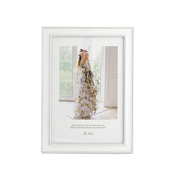 かわいいホワイト/2L/506406・Size:2LColor:ホワイト・パッケージ個数:1・パステル色がやさしい印象のメタルカラーフレーム・3色のカラーバリエーション・写真サイズ:2Lサイズ・フレーム外寸:W141×H190×D10mm・...