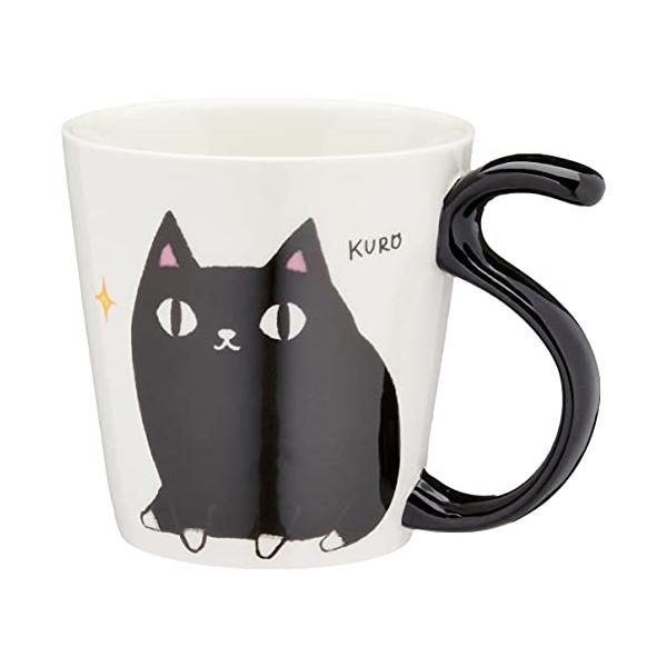 マグカップkuro/しっぽマグカップ/13008・Color:kuro・パッケージ個数:1・サイズ：約φ8.5 H8.5・素材:磁器