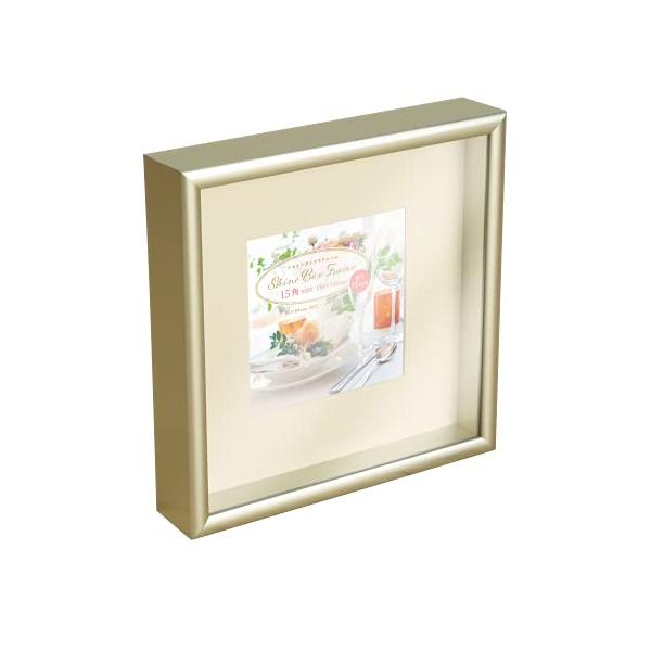 エレガントゴールド/15角/SHBX-15・Color:ゴールドSize:15角・パッケージ個数:1・本体:樹脂製　面材:樹脂・外寸:161×161×32mm 裏板寸:150×150mm・窓寸:143×143mm 有効内寸:143×143×...