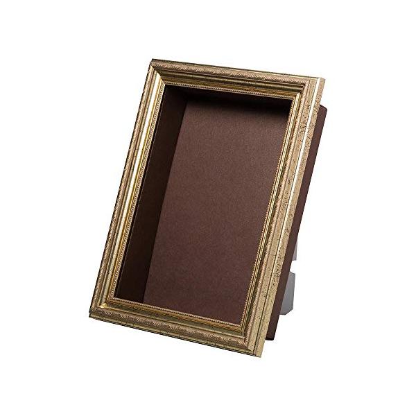 組み立て式クラシックゴールド/A4/P004P0303・Color:クラシックゴールド・パッケージ個数:1・セット内容額縁1枠（吊り金具2個、トンボ4個付）、PETシート1枚、紙BOX（本体1枚、底板1枚）吊紐1本・材質BOX：紙製 額：樹...