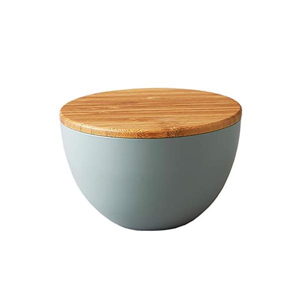 グレイッシュグリーン/約700ml/T-96338・Color:グレイッシュグリーンPatternName:ボウルM・パッケージ個数:1・本体サイズ:約φ13.4×8.6cm、フタ:約13.4×0.9cm・素材・材質:PET ABS樹脂 竹...