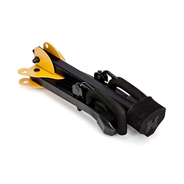 黒と黄色/LZY463/DS550BB・パッケージ個数:1・折畳サイズ: 95×270 mm・重量: 0.9kg・3ヶ所のロックピンで安全に楽器を保持でき、素早いみ立が可能となっています。収納バッグ付。