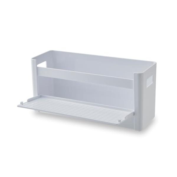 ホワイト/9.2×26.3×12.2/I-607・PatternName:ホルダー(ヨコ型)・パッケージ個数:1・サイズ：9.2×26.3×12.2cm・材質：本体・開閉トレー/ ABS樹脂、マグネットシート/ 異方性フェライトゴム磁石・商...