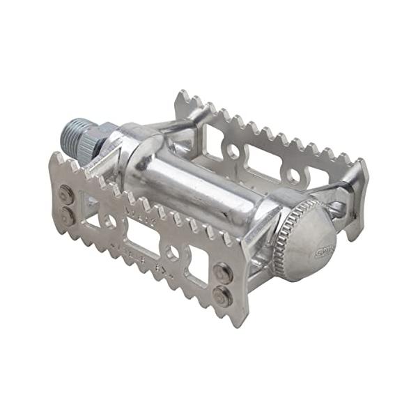 コンパクト両面ペダルSILVER(シルバー)/小/18092040213・Color:SILVER(シルバー)・パッケージ個数:1・MKS定番SYLVANシリーズのコンフォートタイプ コンパクトな両面踏みでクロスバイクなど気軽に乗るのに最適...