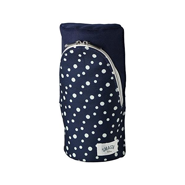 ネイビー/-/FD-7169-K・Color:ネイビー・パッケージ個数:1・コスメ用品・トラベルグッズ・スマホ周辺機器の収納など様々なシーンで大活躍のポーチ・スマホや鏡がスタンド出来て便利な立つポーチ・半円柱型のポーチを開くとマグネットでピ...