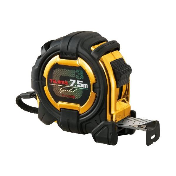 幅25mmゴールド/長さ7.5 m/G3GL2575BL・Size:長さ7.5 mStyle:幅25mmPatternName:落下防止ホルダー無し・パッケージ個数:1・ゴールド仕上げのボディをスリットを刻んだアーマードケースでカバー。衝撃...