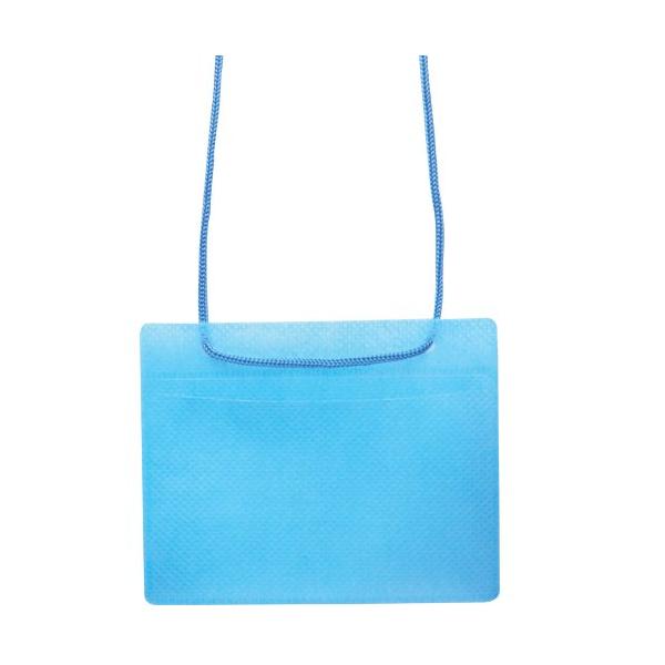 ブルー/名刺サイズ/VN-849-B・Size:名刺サイズColor:ブルー・パッケージ個数:1・展示会やイベント時に大活躍まとめ買いにも最適。・5色のカラー展開で、グループ分けに最適・内寸：幅94×高さ63mm・紐の長さ：100cm・中紙:なし