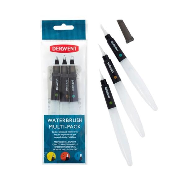 マルチパック3/Pkg/212mm x 45mm x 19mm/2301975・Style:マルチパック・パッケージ個数:1・水漏れせず、詰め替え可能なポータブルのウォーターブラシは屋外で水彩画絵を楽しむのに最適・繊維ブラシがバレル内の水を...