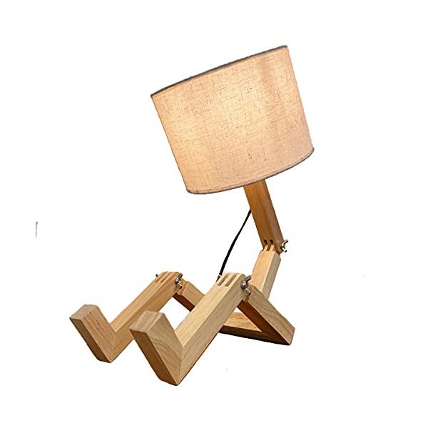 ナチュラルナチュラル/W28×D32×H22.5cm/91759・Color:ナチュラル・パッケージ個数:1・哀愁漂うウッドマンのデザインのランプ。・LED電球付きで組み立ても簡単、すぐに使えます。・足の部分は自由自在に形を変えられます。・...