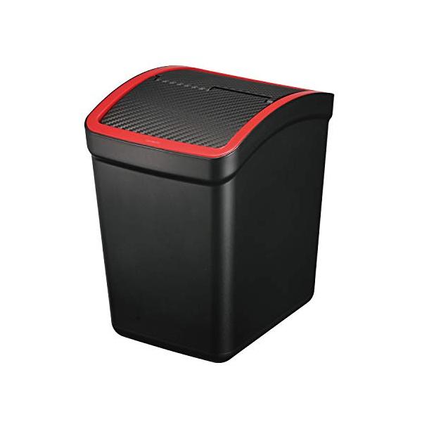 レッド/レッド/DZ367・Color:レッド・パッケージ個数:1・生産国:日本・●カーボン調+アクセントカラーデザインの大型ダストボックス・●カーボン調デザイン+レッド・梱包サイズ:160.0 x 200.0 x 230.0 mm