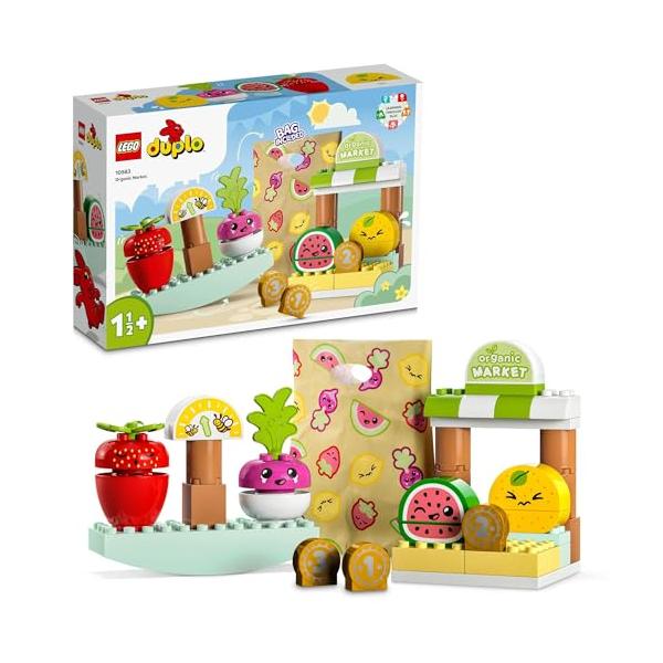 やさい市場マルチカラー/-/10983・Style:やさい市場・パッケージ個数:1・やさい市場のおもちゃ ? 1才半以上のお子さまとお買い物ごっこを楽しめるレゴデュプロ はじめてのデュプロ やさい市場(10983)・楽しいギミック満載 ? ...