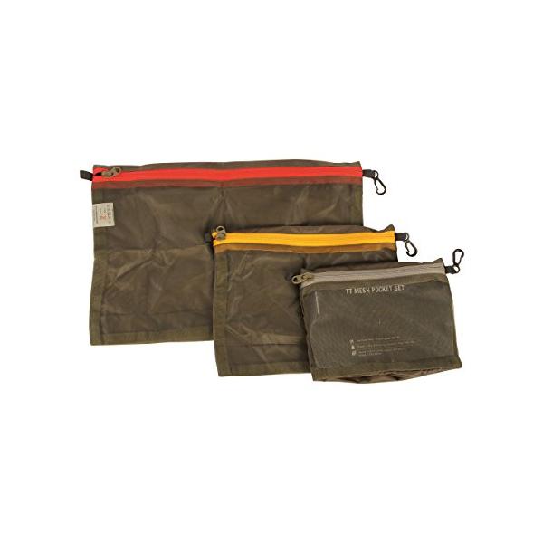 オリーブ 7632.331/19.5x14.5cm24x19cm 34.5x24cm/-・便利なメッシュポーチ、3サイズ1セット・メッシュ素材は、蚊帳などにも使われているBug Beater Mesh採用・S: 19 5 x 14 5 cm...