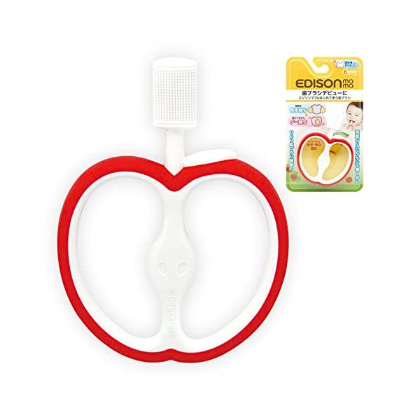 はじめて使う歯ブラシりんご/1個 (x 1)/KJ1253・Style:はじめて使う歯ブラシColor:りんご・パッケージ個数:1・歯ブラシを使う前に、ブラシの感覚に慣れよう!・月齢:6ヶ月~・ブラシの材質:シリコンゴム・お手入れ:電子レン...