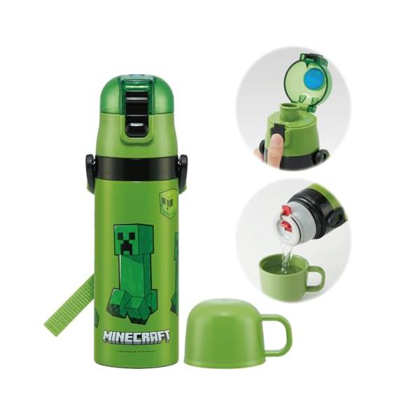 Minecraft/430 ml/SKDC4-A・Size:430 ml・パッケージ個数:1・サイズ:直径6.8×高さ（コップ時）21.5cm・（直飲み時）23cm、容量:直飲み時＝470ml コップ使用時＝430ml・直飲みもコップ飲みも...
