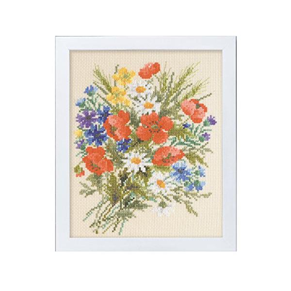 サマーポピー7282/41.8cm×35.1cm/4393g・Color:7282・パッケージ個数:1・セット内容：25番刺繍糸、刺繍布(オリムパスNo.3000布ジャバクロス中目)、クロス針、説明書・用意するもの：はさみ、糸、テープ、アイ...