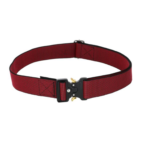 I. アルミワンタッチバックル/面ファスナーベルト(GI織)d.ブラック/レッド/48mm/TKG-1180394・Color:d.ブラック/レッドSize:48mmStyle:I. アルミワンタッチバックル/面ファスナーベルト(GI織)・...