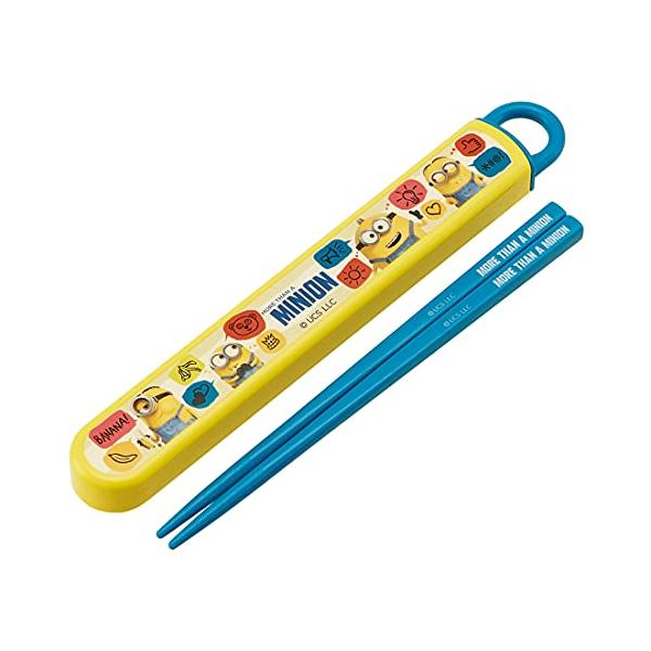 ミニオン/16.5cm/ABS2AMAG-A・パッケージ個数:1・サイズ:箸=長さ16.5cm 箸箱=幅19.5×奥行2.7×高さ1.5cm・素材・材質:フタ・ハシ=AS樹脂 本体=ポリプロピレン・生産国:日本・セット内容・付属品:箸+箸箱...