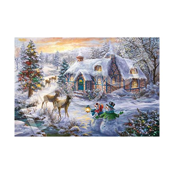 1053スーパースモールピースクリスマスコテージ/-/31-526・Color:クリスマスコテージStyle:1053スーパースモールピース・ドラマチックな光と鮮やかな色で溢れるシーンを得意とする作家です。・ロマンチックで思い出に残るクリス...