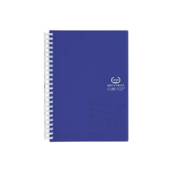 ネイビー/A5/N2641-11・Color:ネイビーSize:A5・パッケージ個数:1・【商品】ソフトタッチとじ具のツイストノート・【仕様】A5S／24穴・【リーフ枚数】70枚・【材質】表紙／ポリプロピレン（色透明）、とじ具／ポリプロピレ...