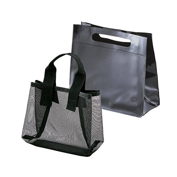 オシャレブラック/1個 (x 1)/163342・Color:ブラック・パッケージ個数:1・素材:クリアバッグ/塩化ビニル メッシュバッグ/ナイロン、ポリエステル、ポリプロピレン・サイズ:クリアバッグ/約165(全高200)×230×90m...