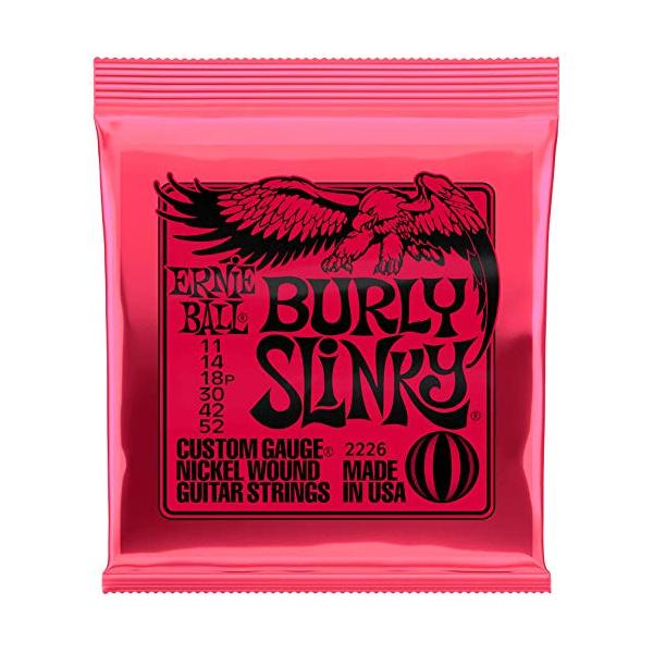 1パックバーリー(11-52)/バーリー(11-52)/P02226・Size:バーリー(11-52)Style:1パック・パッケージ個数:1・アーニーボール・スリンキーは、スラッシュ、ジミー・ペイジ、メタリカ、エリック・クラプトンなど、世...