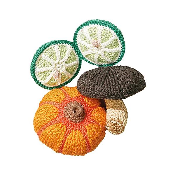 あみぐるみキットマルチカラー/-/EG-129・キット内容:エミーグランデ、手芸用綿、作り方説明書・用意するもの:2/0号かぎ針、とじ針、はさみ・出来上がり寸法:しいたけ:約縦6.5cm×横7.2cm、すだち:約縦3cm×横9.5cm、かぽ...