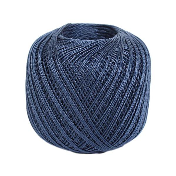 Col.357ブルー系/-/EMMY-357・Color:ブルー系Style:Col.357・パッケージ個数:1・素材:綿100%・対応の針:レース針0号~かぎ針2/0号・サイズ:約218m・しなやかで細く 編みやすいレース編み用の糸。・一...