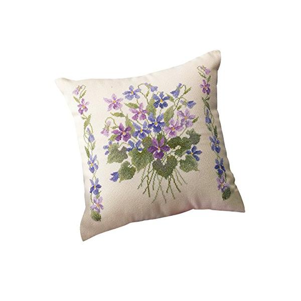 スミレベージュ/-/4510g・Color:ベージュStyle:スミレ・パッケージ個数:1・セット内容：25番刺繍糸、刺繍布(オリムパスNo.3800布アイーダ)、ファスナー、刺繍針、図案付説明書・用意するもの：はさみ、糸またはテープ、アイ...