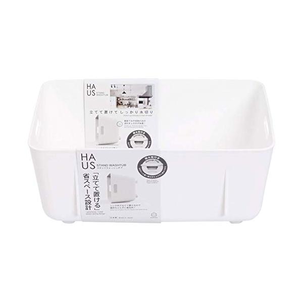 ホワイト/約36×16×22cm/KK-391・パッケージ個数:1・▼シンプルお洒落で使いやすい : 白でおしゃれなキッチンシンク用の洗い桶です。底に高さ約1.3cmの脚が付いていて、シンクの水流をふさぐことなくお使いいただけます。・▼洗い...