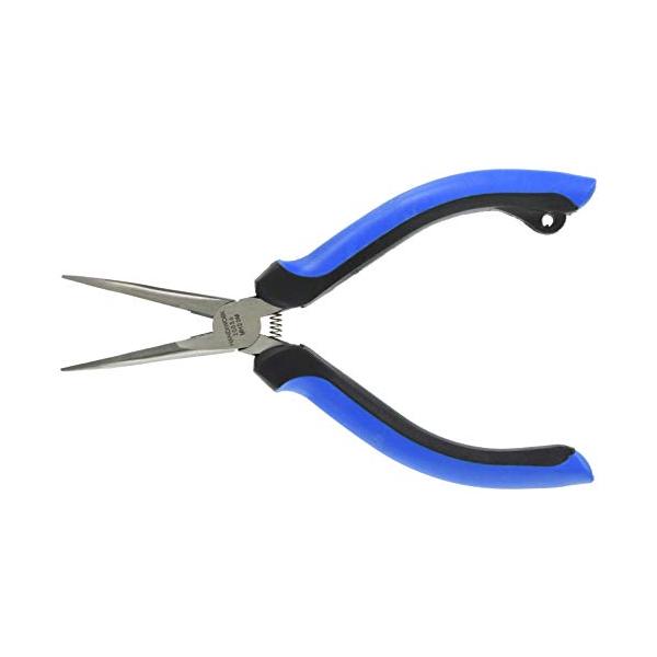 ベントマイクロ ラジオペンチ 150mm-/-/4907052203365・パッケージ個数:1・狭い場所・奥まった場所での作業に・切る、曲げる、つかむ・先端先曲り構造・滑りにくい溝付仕上げ・スプリング付
