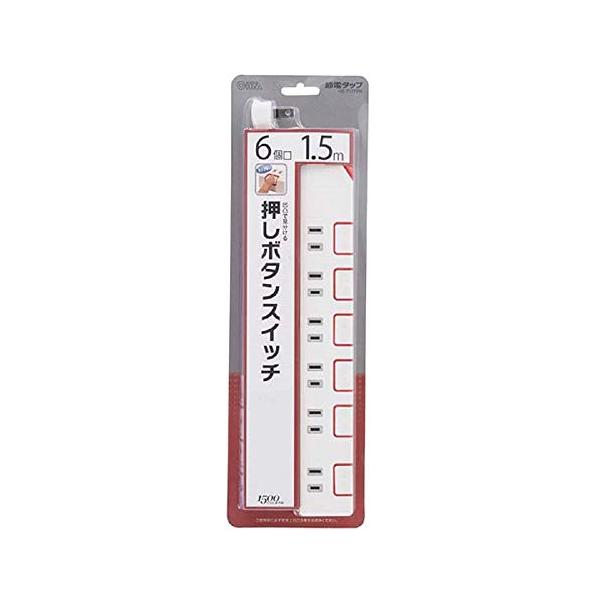 6個口ホワイト/6個口1.5ｍ/HS-T1179W・Size:6個口1.5ｍ・パッケージ個数:1・二重被ふくコード:導線を二重被ふくで強度を向上・過電部モジュール化(連結部半田レス):半田接点の経年劣化や温度変化によるクラック現象を回避・ト...