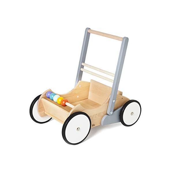 歩行器ベビーウォーカー/-/BAJ73140・Color:ベビーウォーカー・ハイハイの姿勢からつかまり立ちがしやすいよう上下にバーがついている木製ベビーウォーカー。タイヤにはゴム加工が施してあり、室内でも遊べます。・タイヤの前輪と後輪の間か...