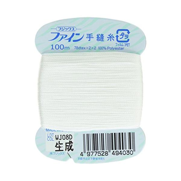 col.403 生成col.403 生成/糸長さ:100m/フジックスファイン手縫い糸・Color:col.403 生成・対象性別 :男女共用・素材: シルク・色: col.403 生成