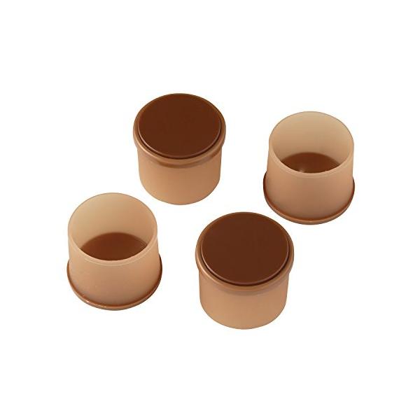 ブラウン/Large/O-341・Size:Large・パッケージ個数:1・サイズ:3.5×3.5×3cm・生産国:日本・内容量:4個入・のびるシリコンキャップで、簡単取り付けできる。・底面は高密度ポリエチレンべりが良く、家具の移動がスムーズ。