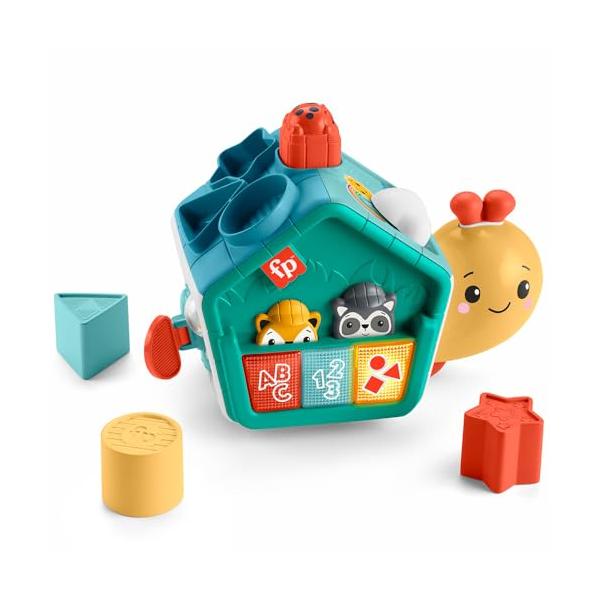 3でんでんむし3知育でんでんむし/13x25x19cm/HJP00・Color:3知育でんでんむし・内容でんでんむしみたいに、自分のペースで前に進もうブロックやボタンなど、手指の発達を促す5つの面に40個のしかけてんとうむしの赤いボタンを押...