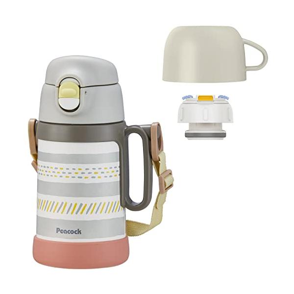 グレー/450 ml/ASN-W50 H・Color:グレーSize:450 ml・パッケージ個数:1・子供の成長に合わせて長く使えるコップと直飲み両方のシーンで使うことができる、デザインがかわいい2way水筒です。・男女問わず使えるくすみ...