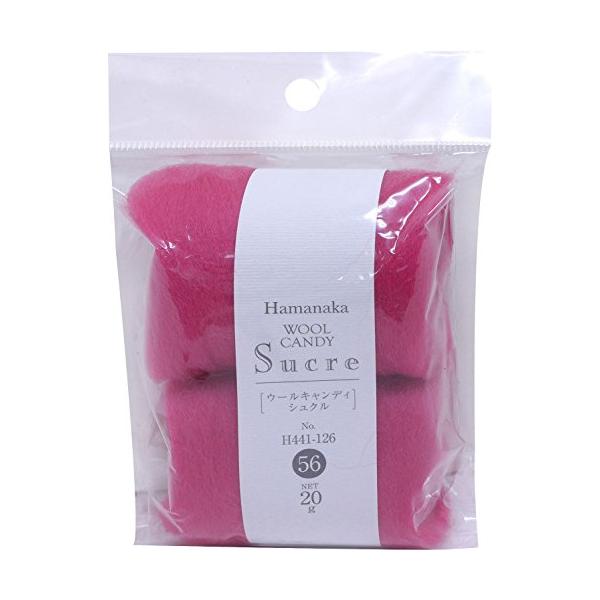ピンク/-/H441-126-56・品番：H441-126-56・仕様：羊毛フェルト・サイズ：20ｇ(約10ｇ×2玉入り)・色・柄：Col.56 マゼンタ・素材：ウール100％